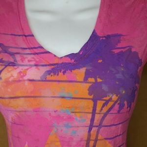 OP | Tops | Op Ocean Pacific Malibu Pink Burnout T Shirt S | Poshmark